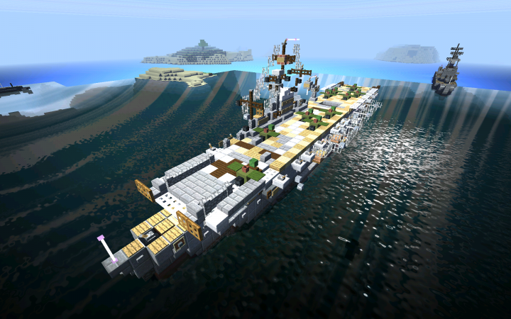 Mini (1:5) Graf Zeppelin-Class Aircraft Carrier Minecraft Map