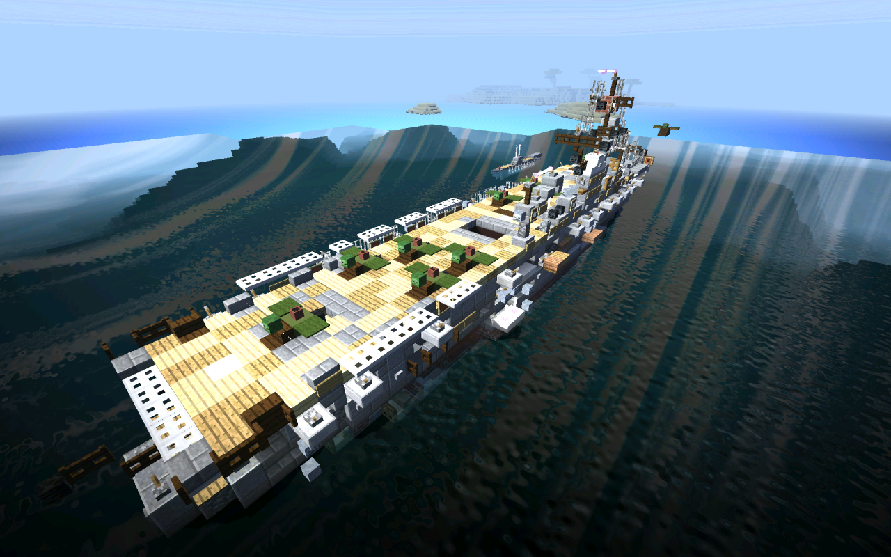 Mini (1:5) Graf Zeppelin-Class Aircraft Carrier Minecraft Map