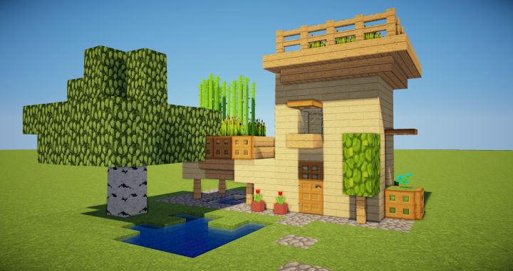 MINECRAFT: HOW TO MAKE A SMALL HOUSE WITH FARM - EASY TUTORIAL ...