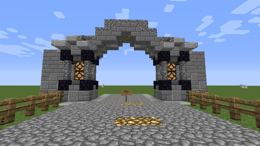 Castle gate design Minecraft Map