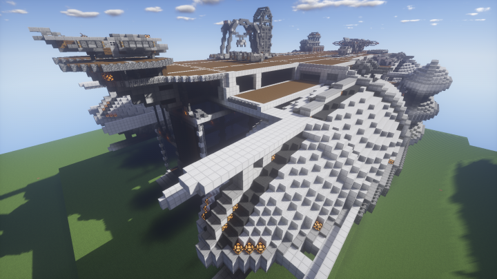 Steampunk Super Heavy Carrier "Titan" Minecraft Map