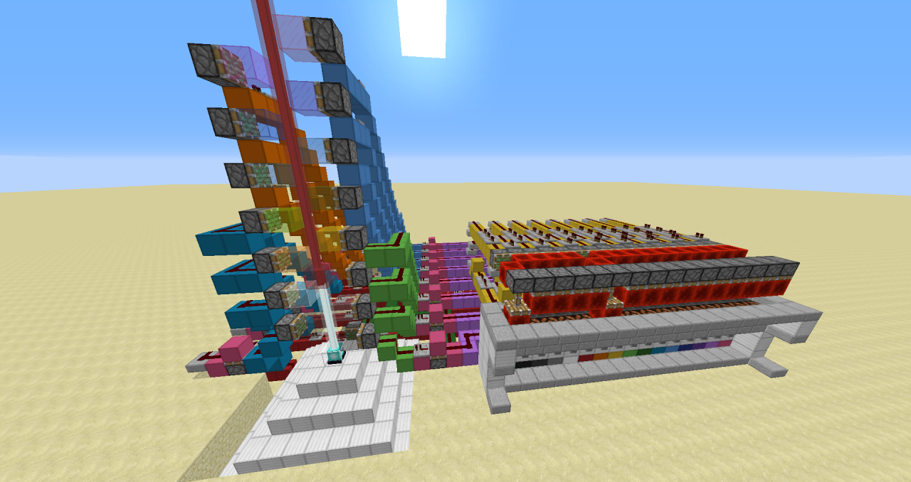 Not so compact Redstone Beacon Color Swapper! Minecraft Map
