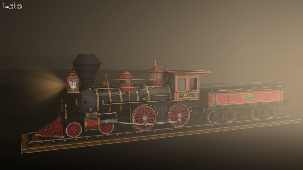 Central Pacific #173 4-4-0 American Steam Locomotive Minecraft Map