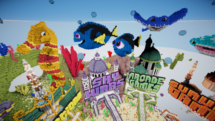 Finding Dory - 8 Portal Hub Minecraft Map