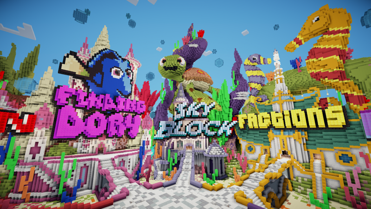 Finding Dory - 8 Portal Hub Minecraft Map