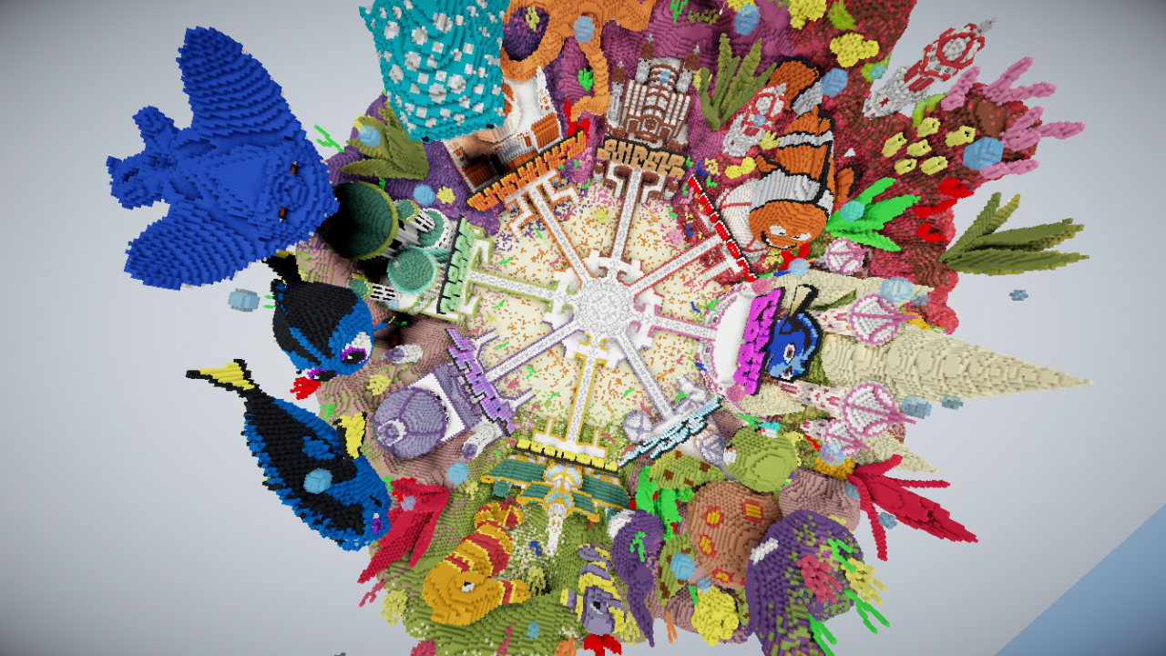Finding Dory - 8 Portal Hub Minecraft Map