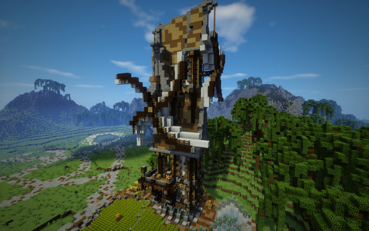 Moulin SteamPunK Minecraft Map