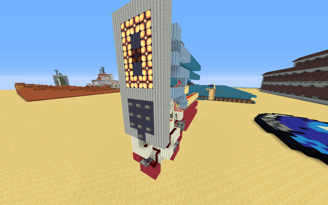 Destination Selector w/ Build in 7-segment display v2 Minecraft Map