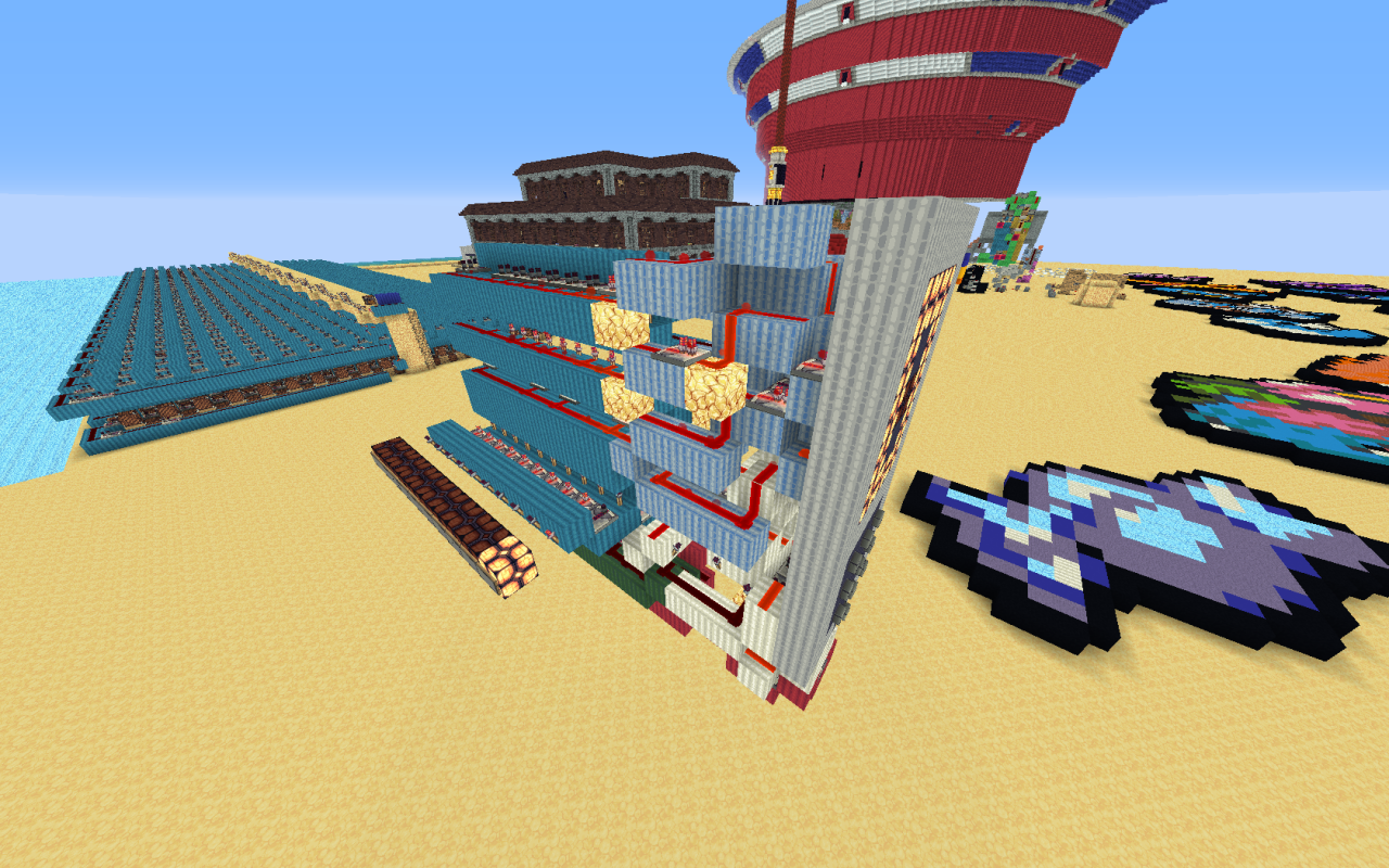 Destination Selector w/ Build in 7-segment display v2 Minecraft Map