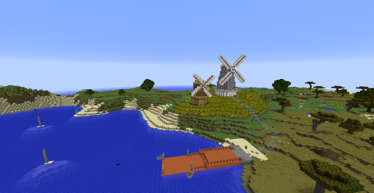 Windmills/Wheat Plantation Minecraft Map