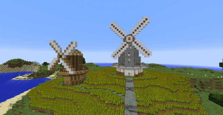 Windmills/Wheat Plantation Minecraft Map