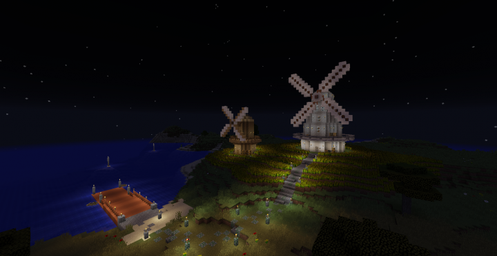 Windmills/Wheat Plantation Minecraft Map