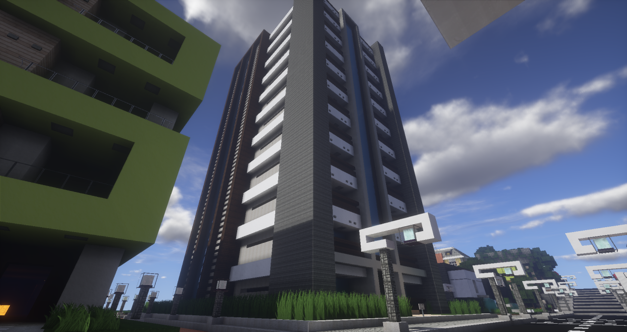 Modern Apartments Building With Interior Minecraft Map