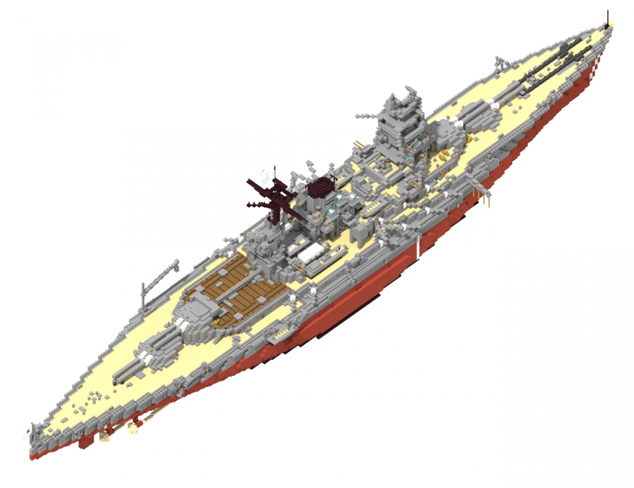 IJN BB Mutsu Minecraft Map