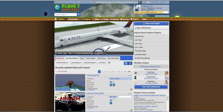 'Giant' 9.5:1 McDonnell Douglas MD-80 Minecraft Map