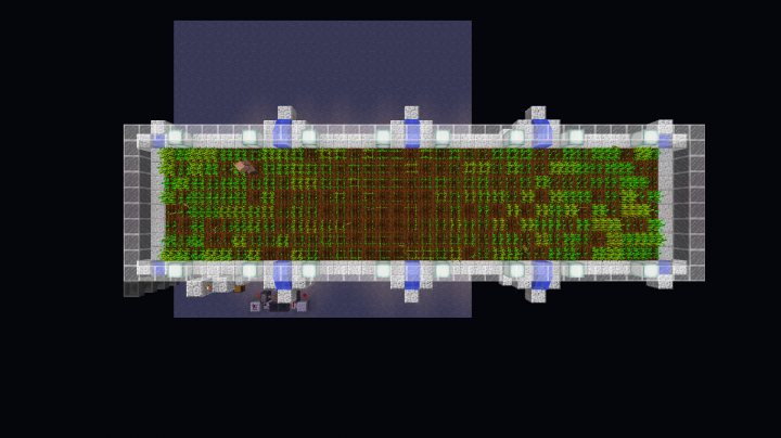 Efficient Fully Automatic Wheat Farm Minecraft Map