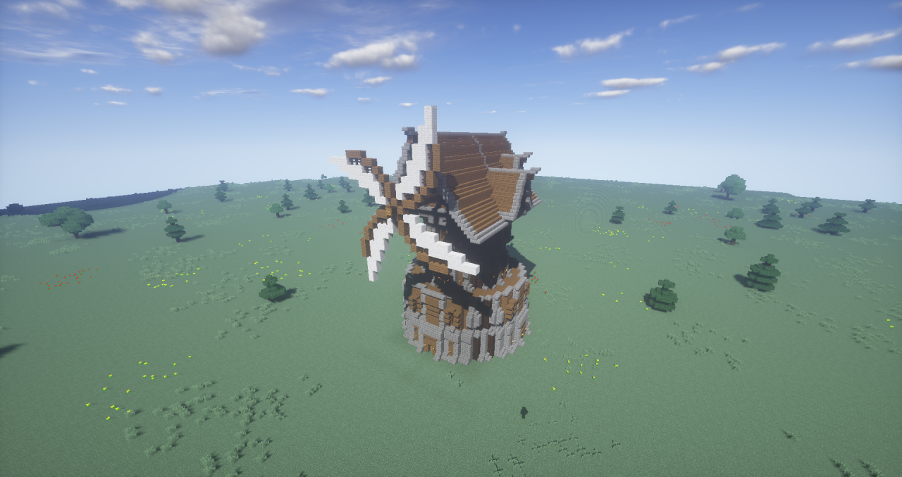 Epic Medieval Windmill Minecraft Map