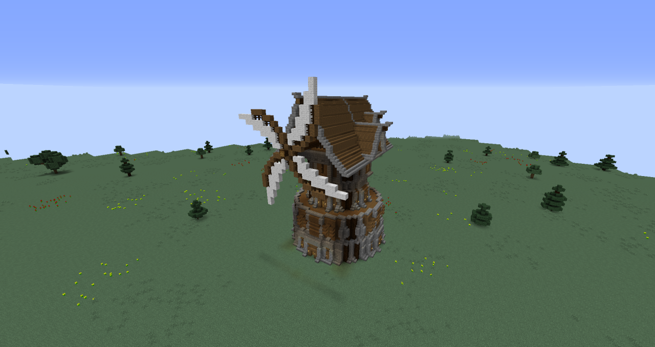 Epic Medieval Windmill Minecraft Map