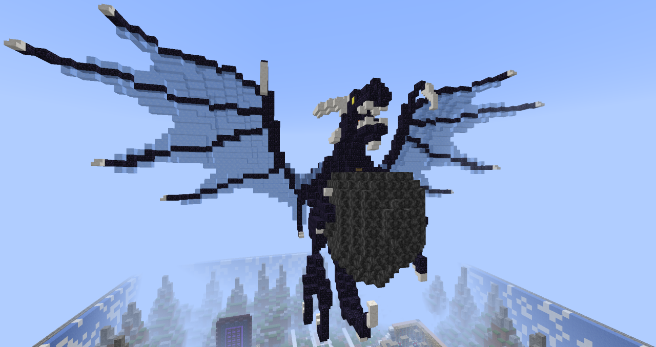 Small Blue floating dragon Minecraft Map