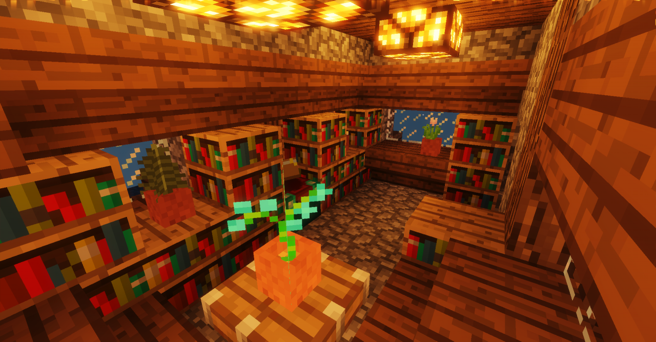 NPC Village Library Remodel / Transformation Minecraft Map