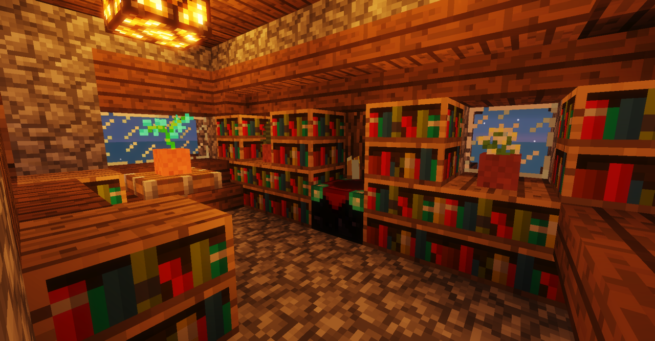 NPC Village Library Remodel / Transformation Minecraft Map