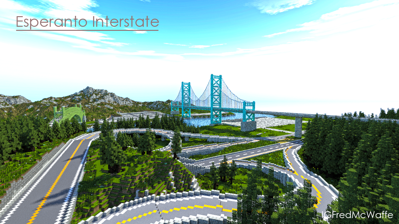 Esperanto Interstate Bridge + Train Bridge and Interchange [Republic of ...
