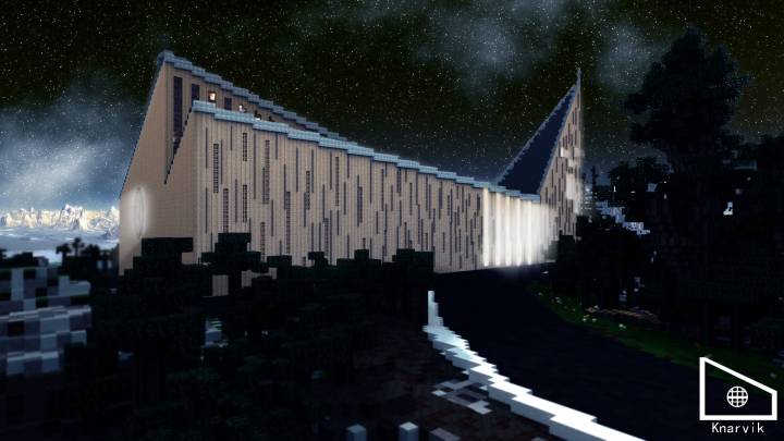 [GN] Knarvik Church - Modern church project Minecraft Map