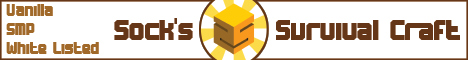 Socks SurvivalCraft Vanilla SMP 1.12 Minecraft Server