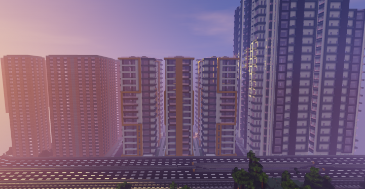 Dense City w/International Airport, Metro & Train Station Minecraft Map