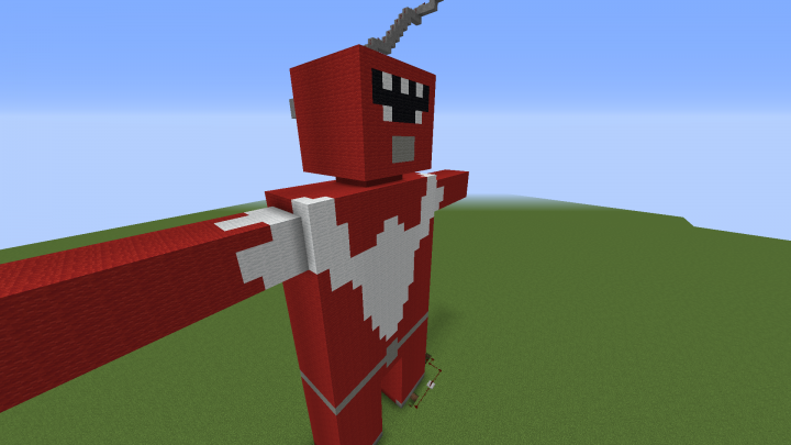 Burning Baby Groot and Power Ranger Minecraft Map