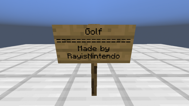 Golf in Minecraft Minecraft Map
