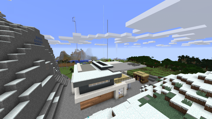 A map full of different buildings Minecraft Map