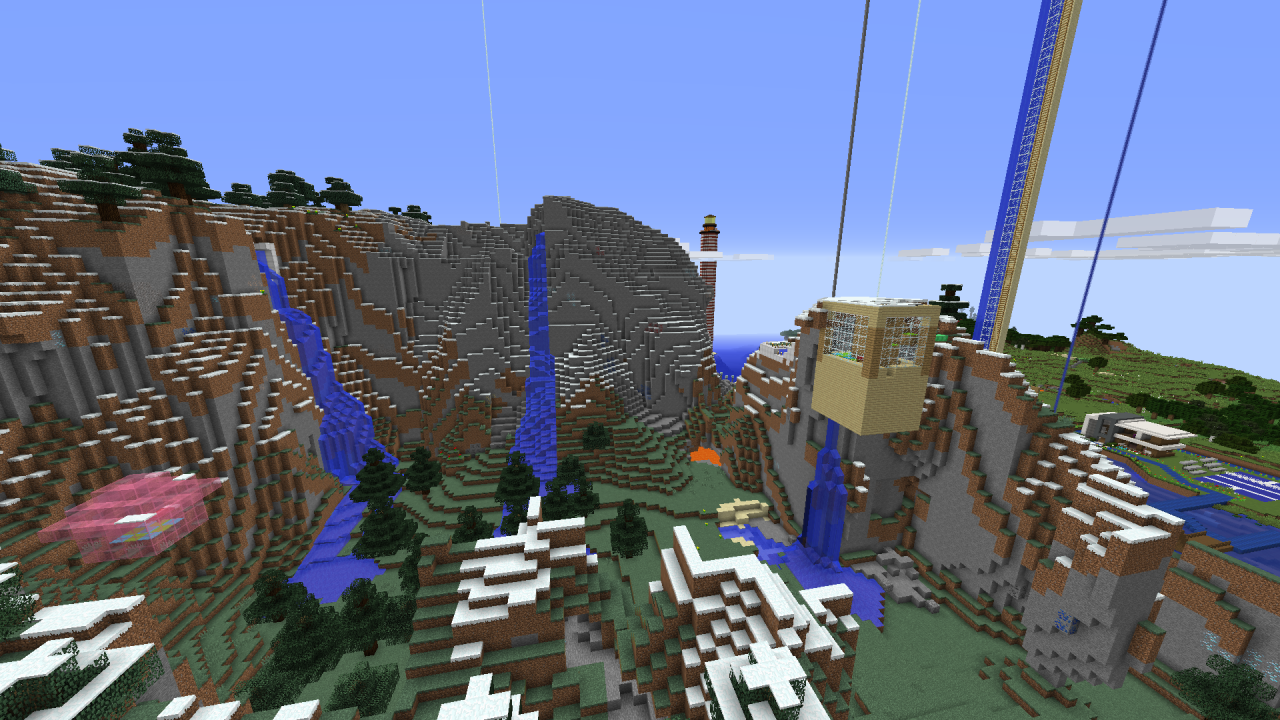 A map full of different buildings Minecraft Map