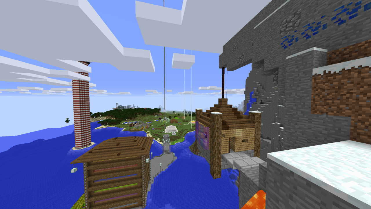 A map full of different buildings Minecraft Map