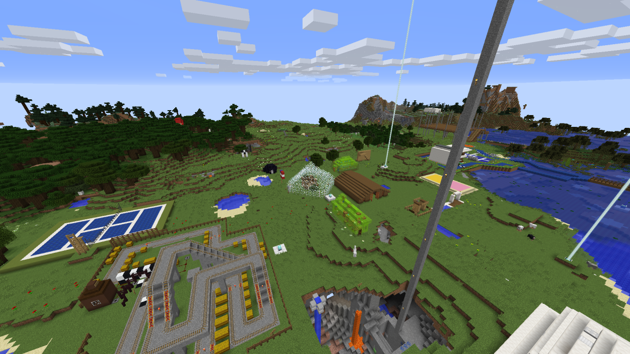 A map full of different buildings Minecraft Map