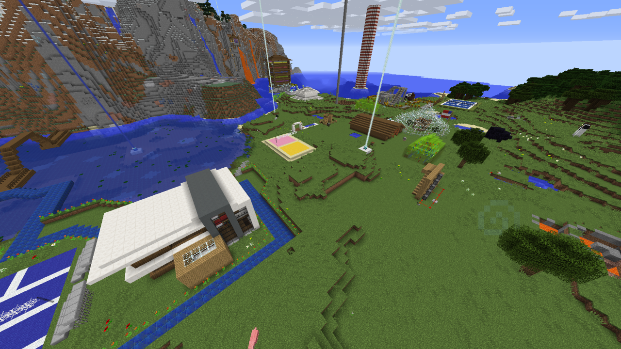 A map full of different buildings Minecraft Map