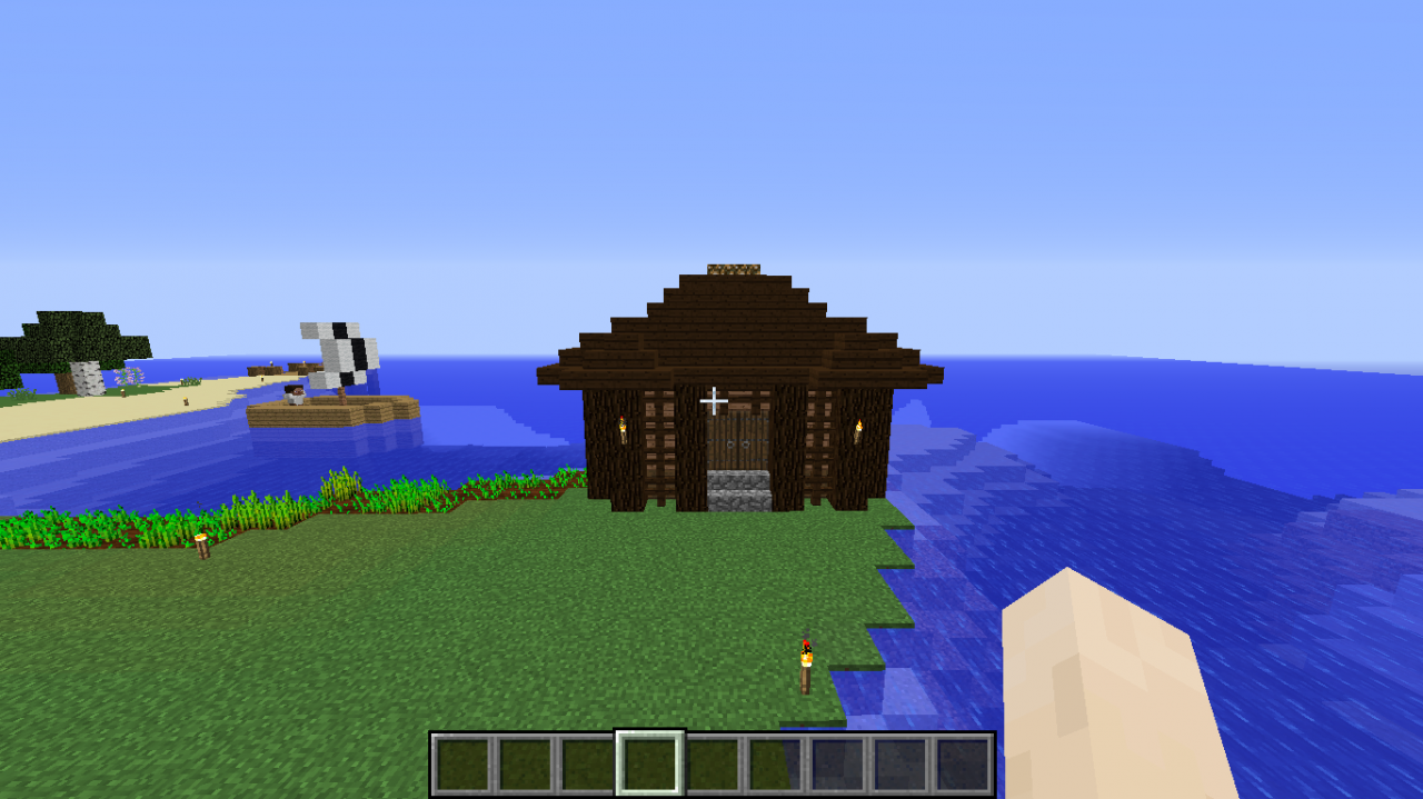 Island And Basic Village Minecraft Map