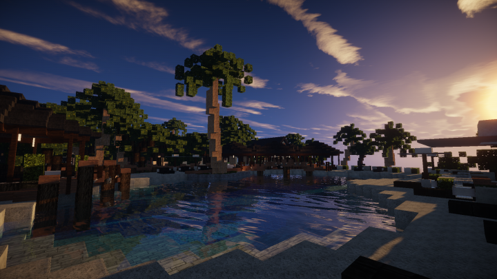 Paradise and tropical hotel | Ayada Paradise. Minecraft Map