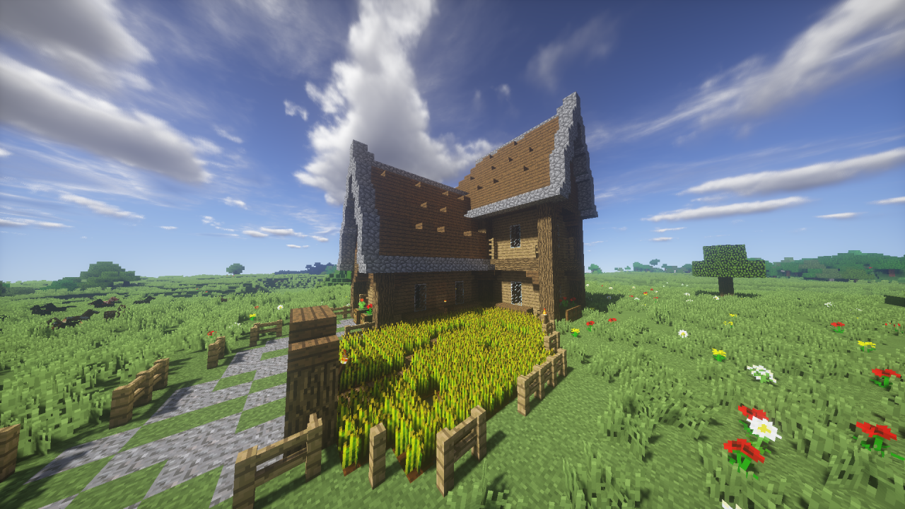 Large House With Farm 1.11 +DOWNLOAD Minecraft Map