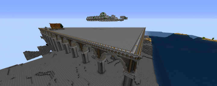 Stone platform with pillars Minecraft Map