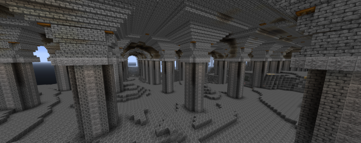 Stone platform with pillars Minecraft Map