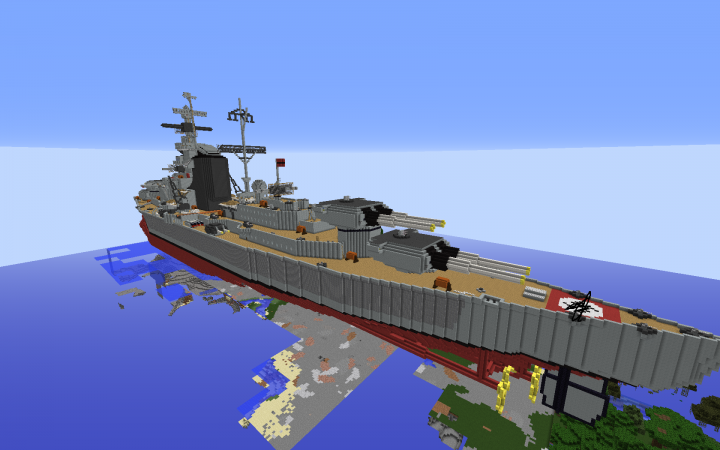 Bismarck-class Battleship, Kriegsmarine Tirpitz Minecraft Map