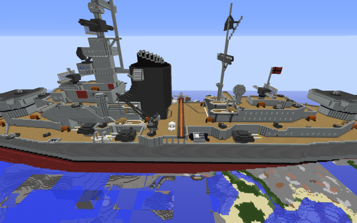 Bismarck-class Battleship, Kriegsmarine Tirpitz Minecraft Map