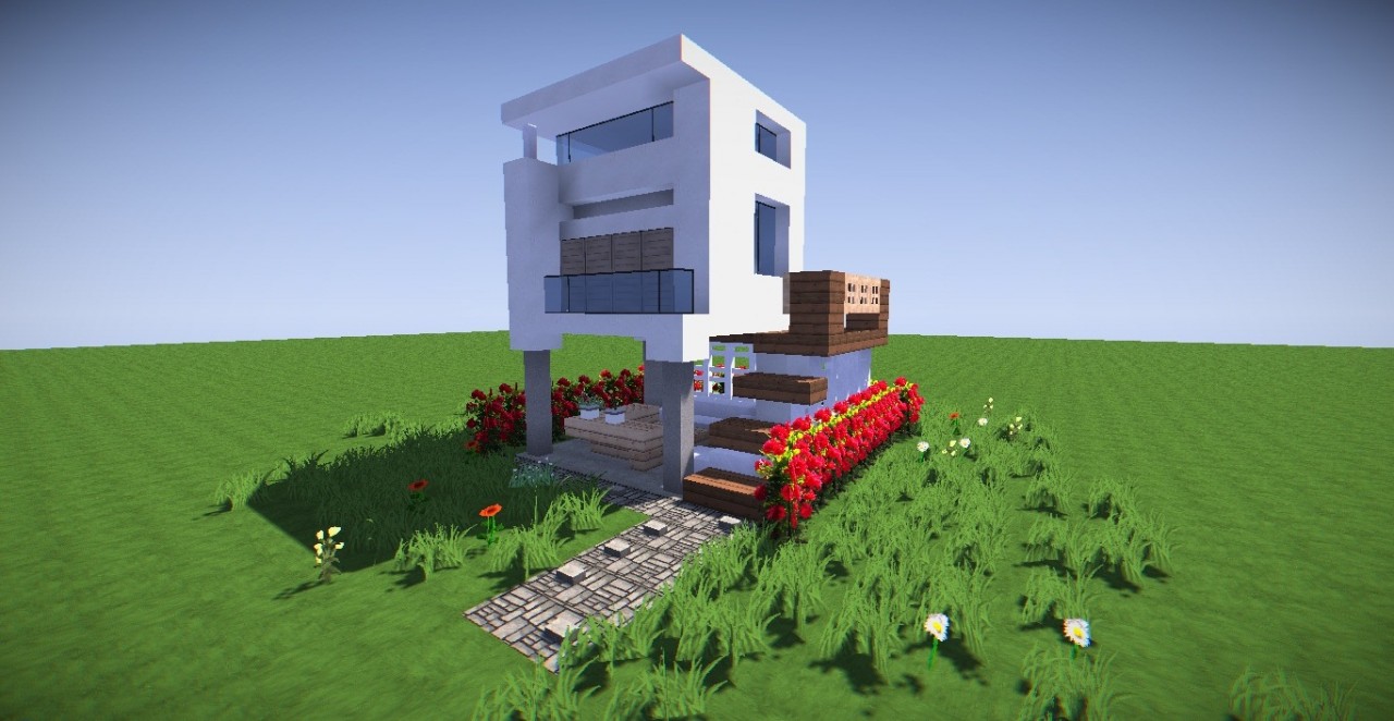 Modern house (8x8) Minecraft Map