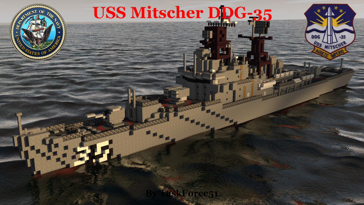 USS Mitscher (DDG-35) Minecraft Map