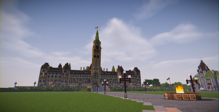 Parliament Hill, Ottawa Ontario | 1:1 scale Model Minecraft Map