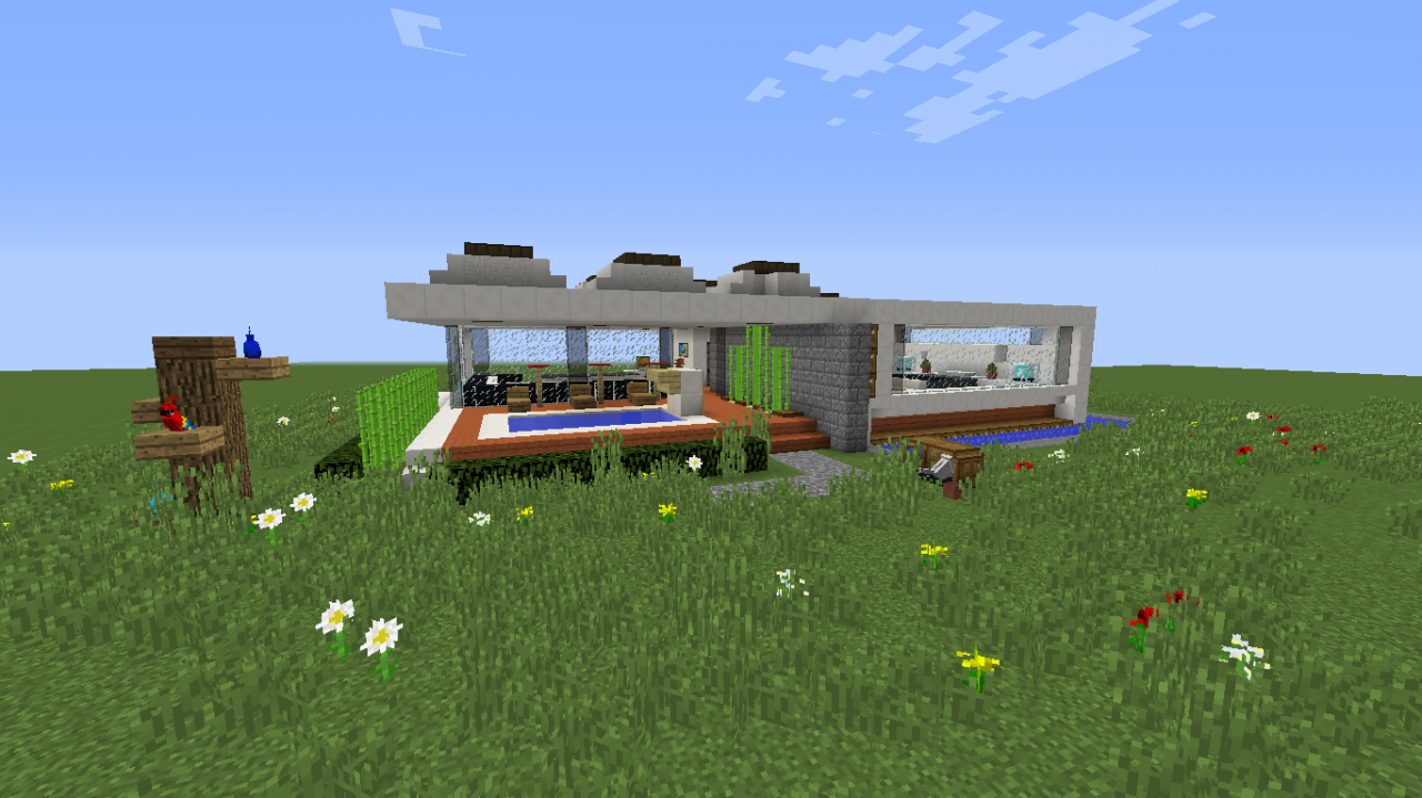 1 Floor Modern House 1.12 Minecraft Map