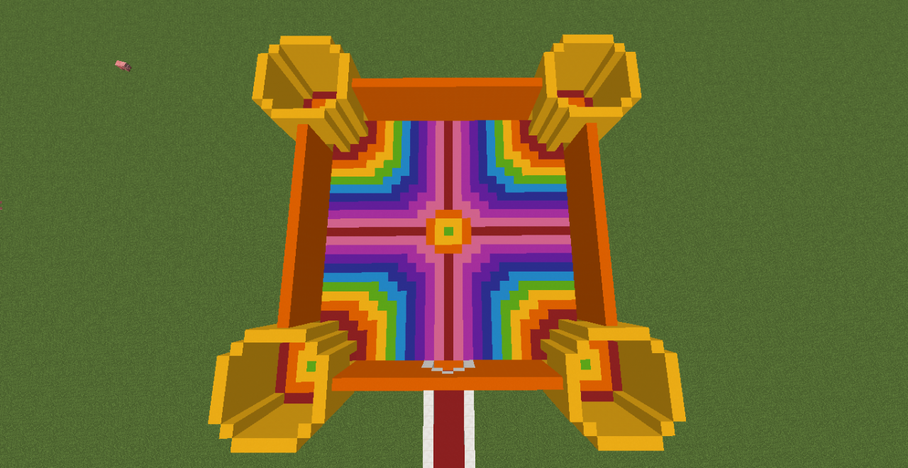 Rainbow Town/City: Part 1: Rainbow Castle Minecraft Map