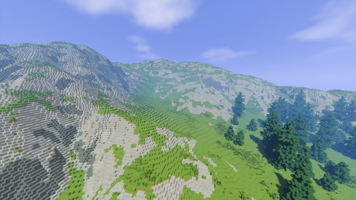 Mountain Terraforming Minecraft Map