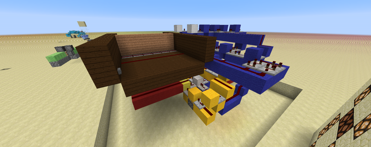 Retractable Piston Wall expandable to 14 Blocks) Minecraft Map